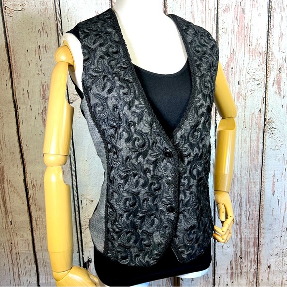 Chico's | Jackets & Coats | Chicos Botanical Embroidered Bohemian Tweed ...